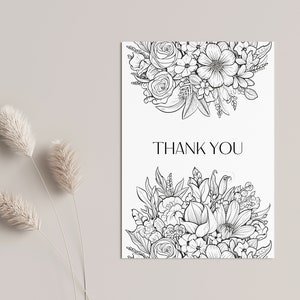 Printable Coloring Thank You Cards | Printable Thank You Cards to Color ...