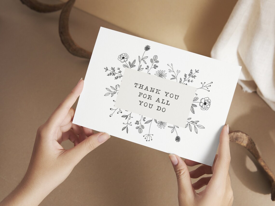 Digital Downloads Thank You Card | Printable Thank You Card PDF | Print ...