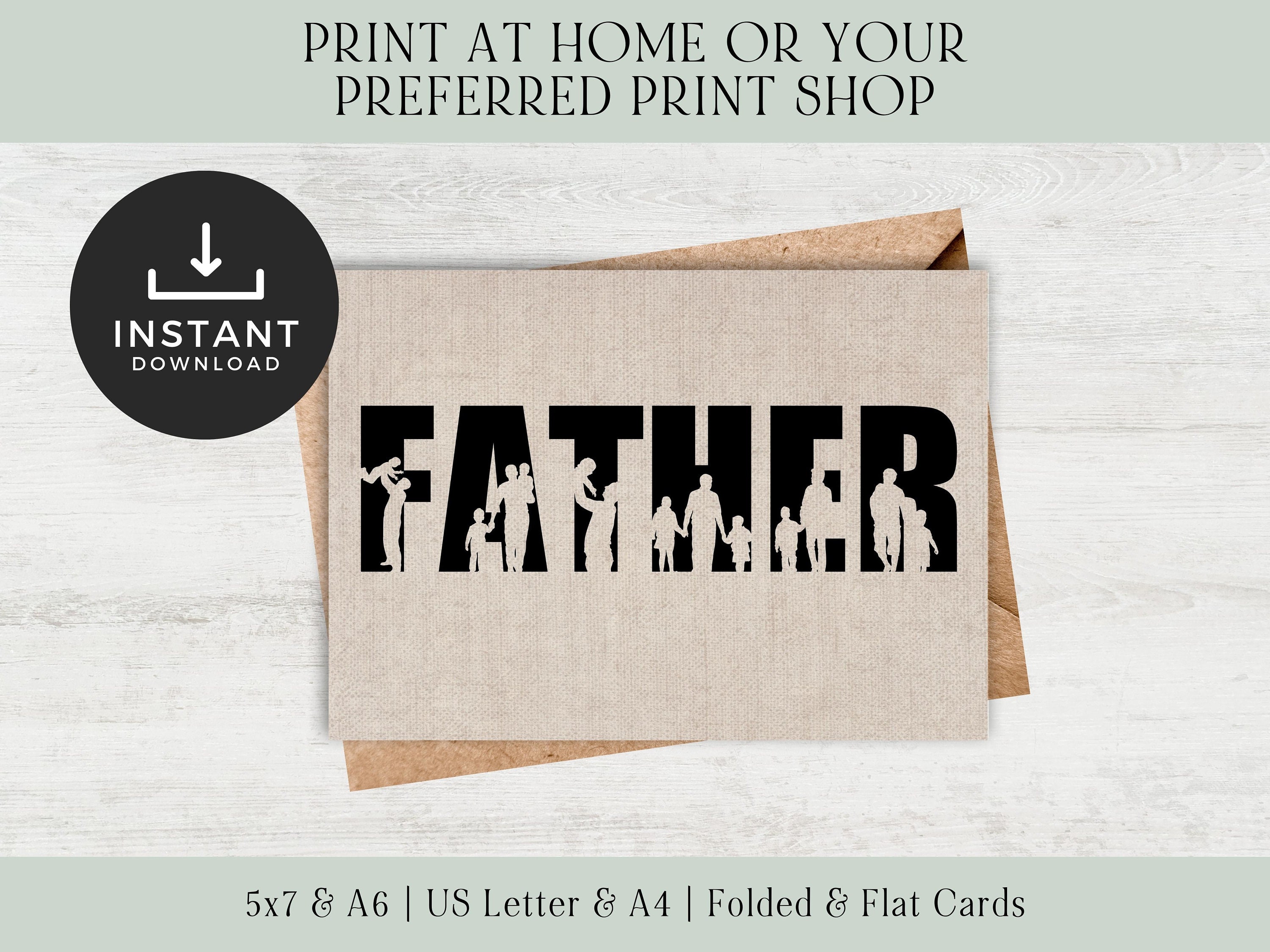 Print and Fold Father's Day Card | Father's Day Card Printable ...