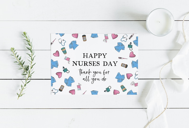 Nurses Day Thank You Card | Thank You Cards for Nurses Week | Nurse ...