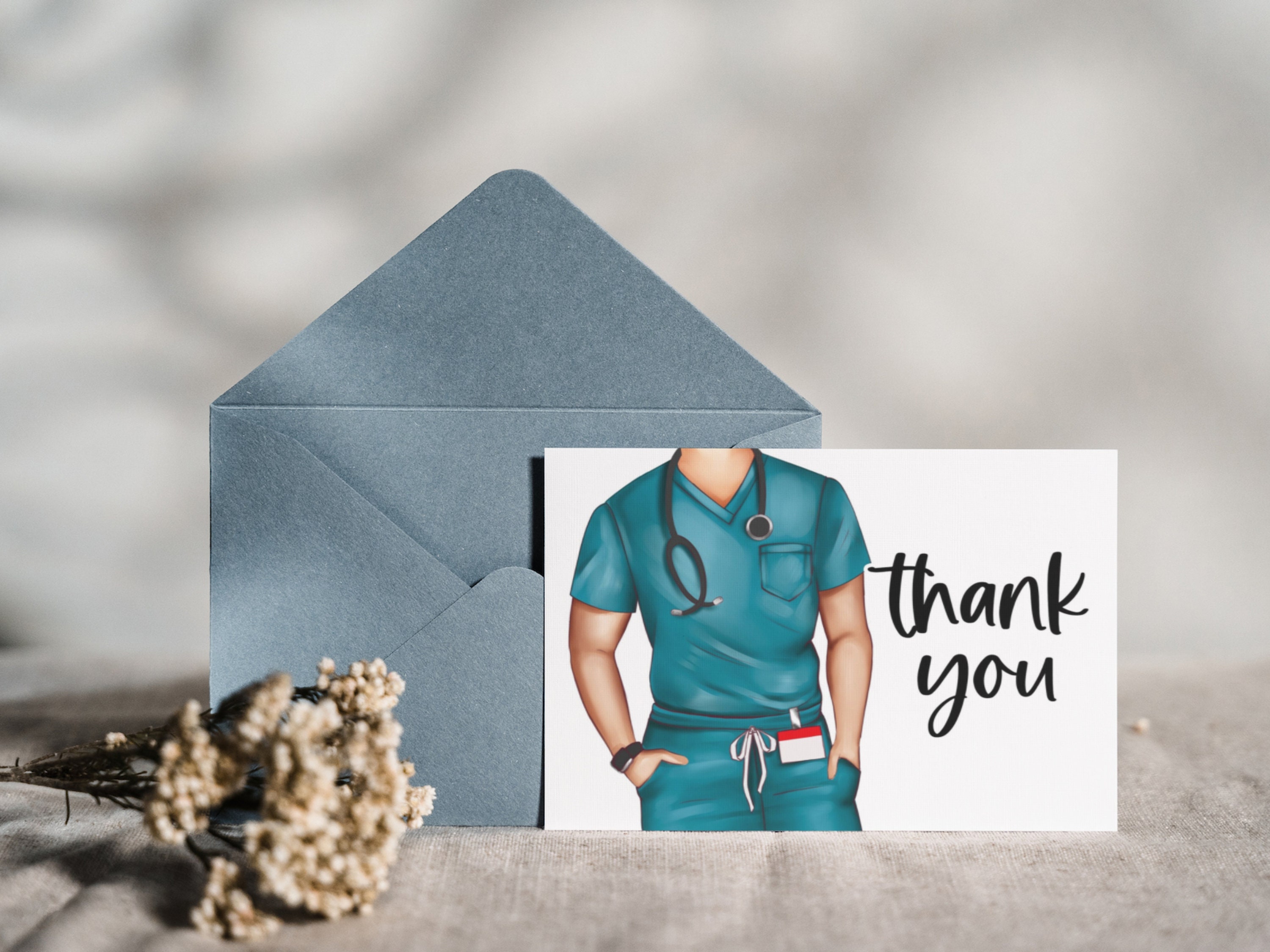 Male Nurse Thank You Cards Printable Bundle | Nurse Week Thank You ...