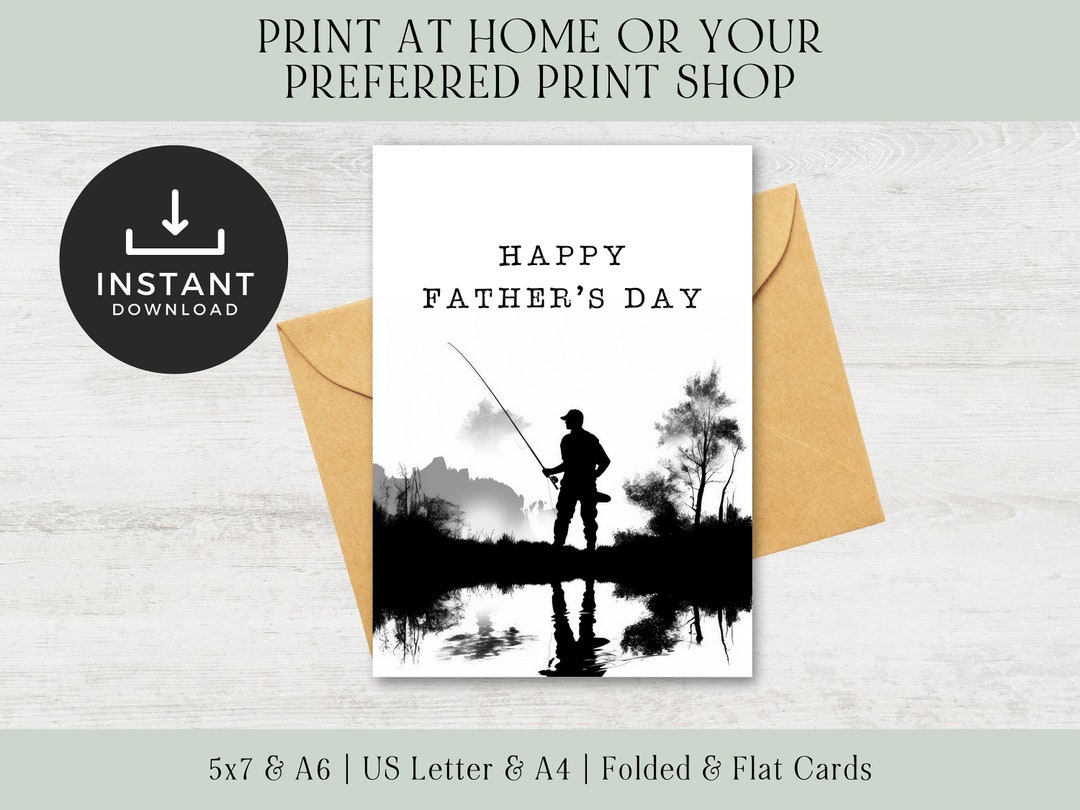 Fathers Day Fishing Card | Fishing Card for Fathers Day | Fathers Day ...