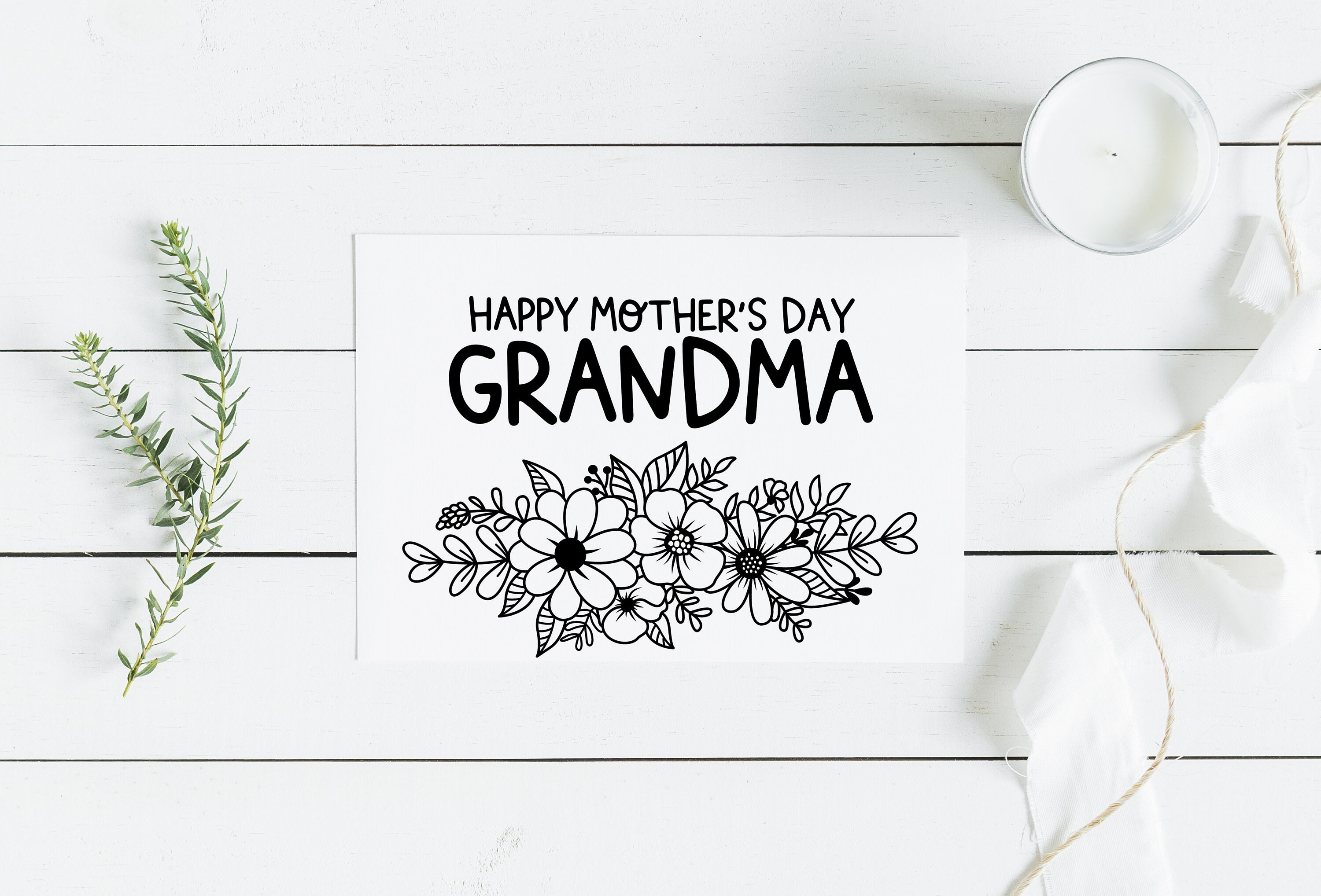 Coloring Mothers Day Card for Grandma | Printable Mother's Day Card ...