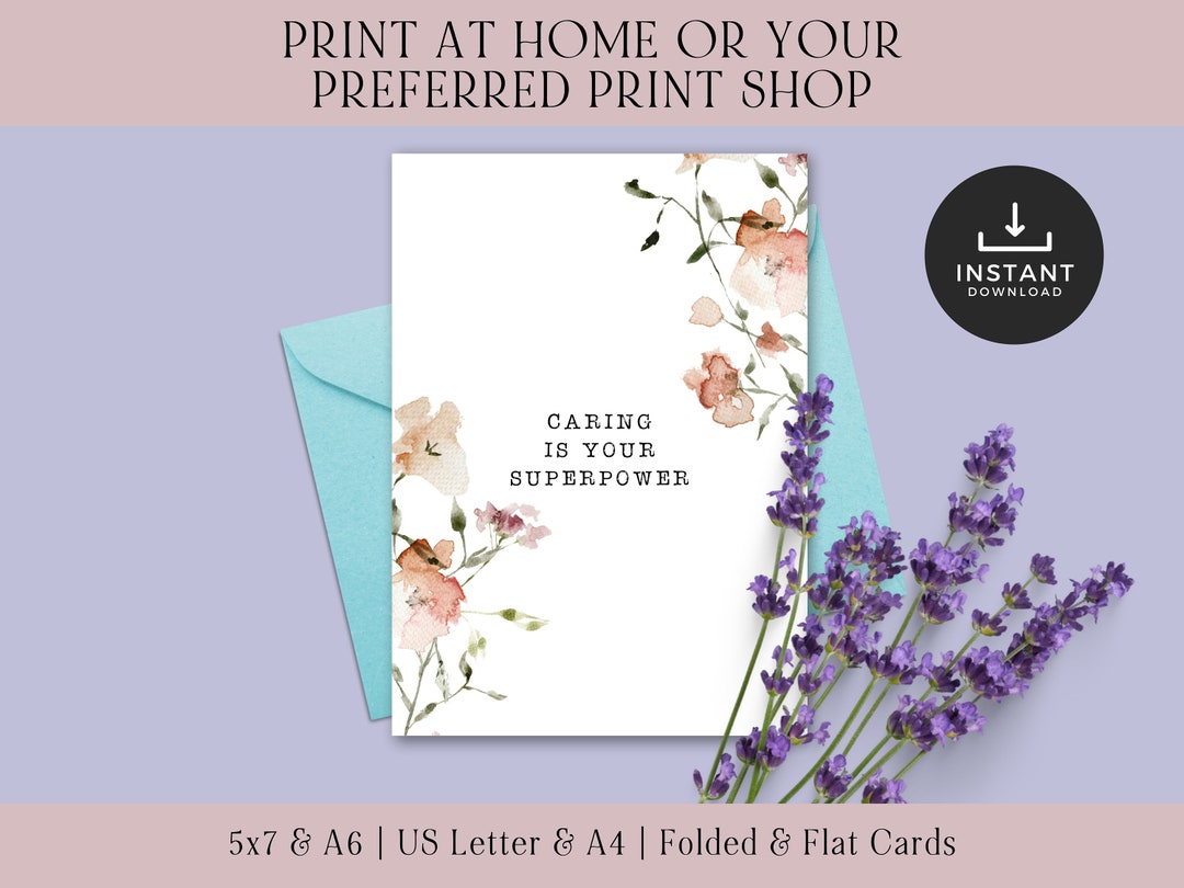 Downloadable Thank You Card | Printable Thank You Card PDF | Print and ...