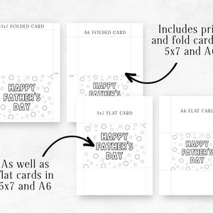 Cute Father's Day Card Printable Coloring Printable Fathers Day Card to ...