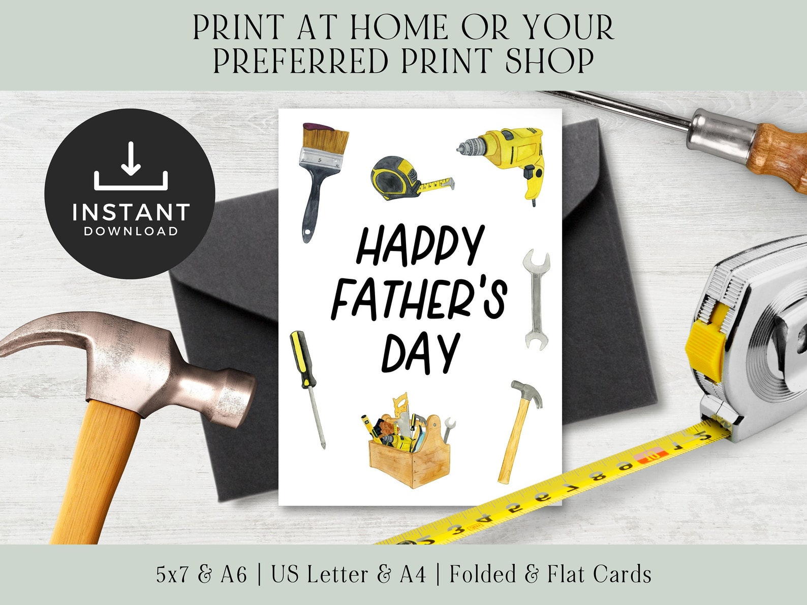 Handyman Father's Day Card Printable | Printable Happy Father's Day ...