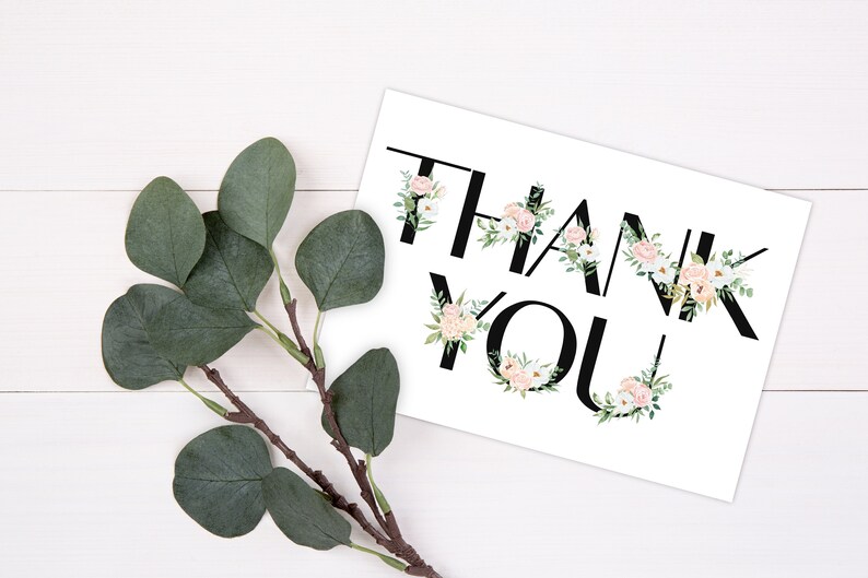 Foldable Printable Thank You Cards | Printable Thank You Card PDF ...