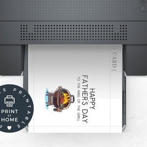 Printable Father's Day Card Funny | Grilling Father's Day Card | King ...