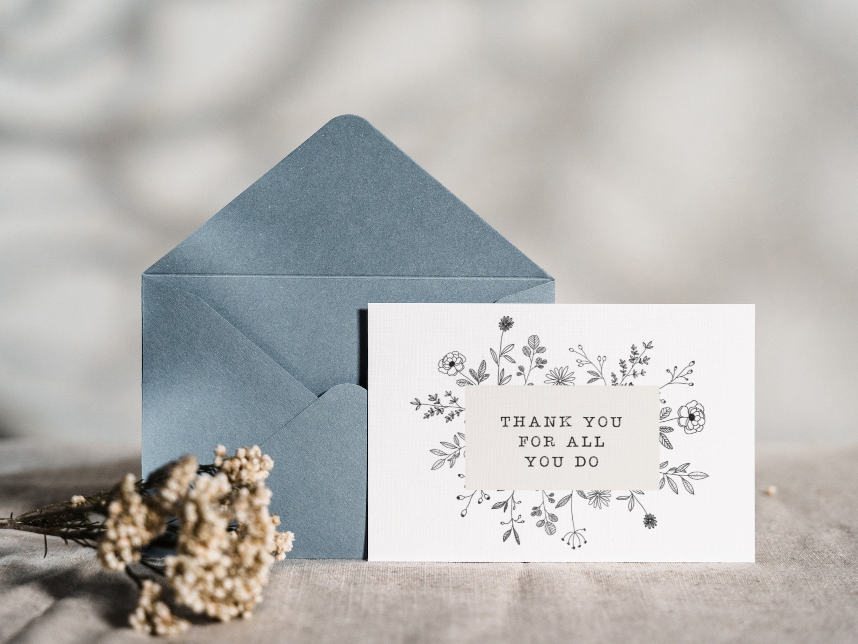 Digital Downloads Thank You Card | Printable Thank You Card PDF | Print ...