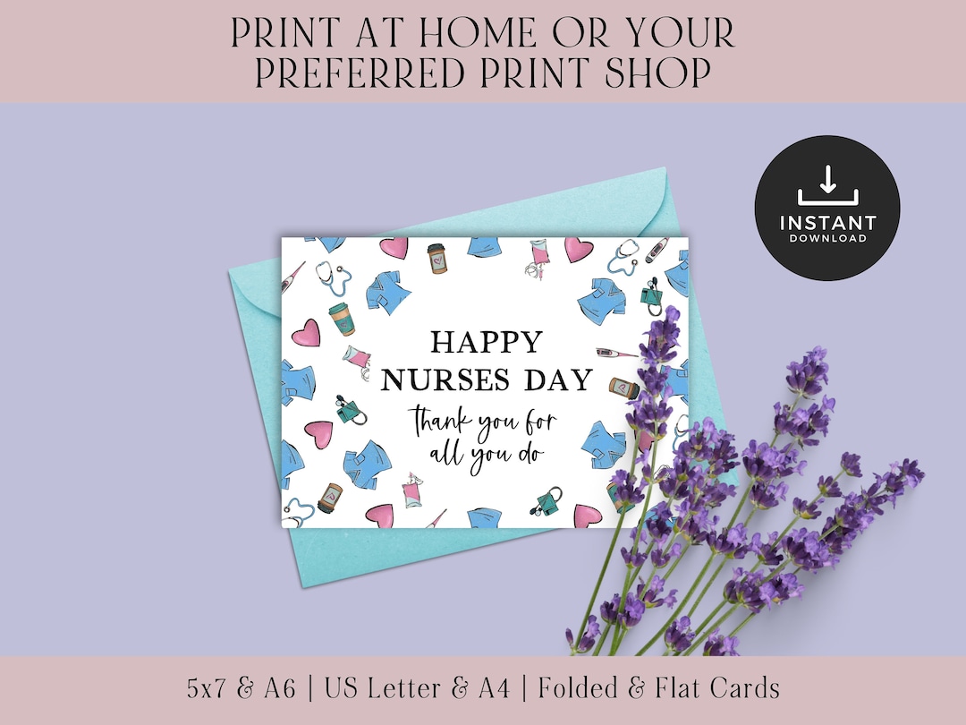 Nurses Day Thank You Card | Thank You Cards for Nurses Week | Nurse ...