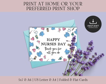 Printable Nurse Thank You Card | Nurse Appreciation Week | Best Nurse ...