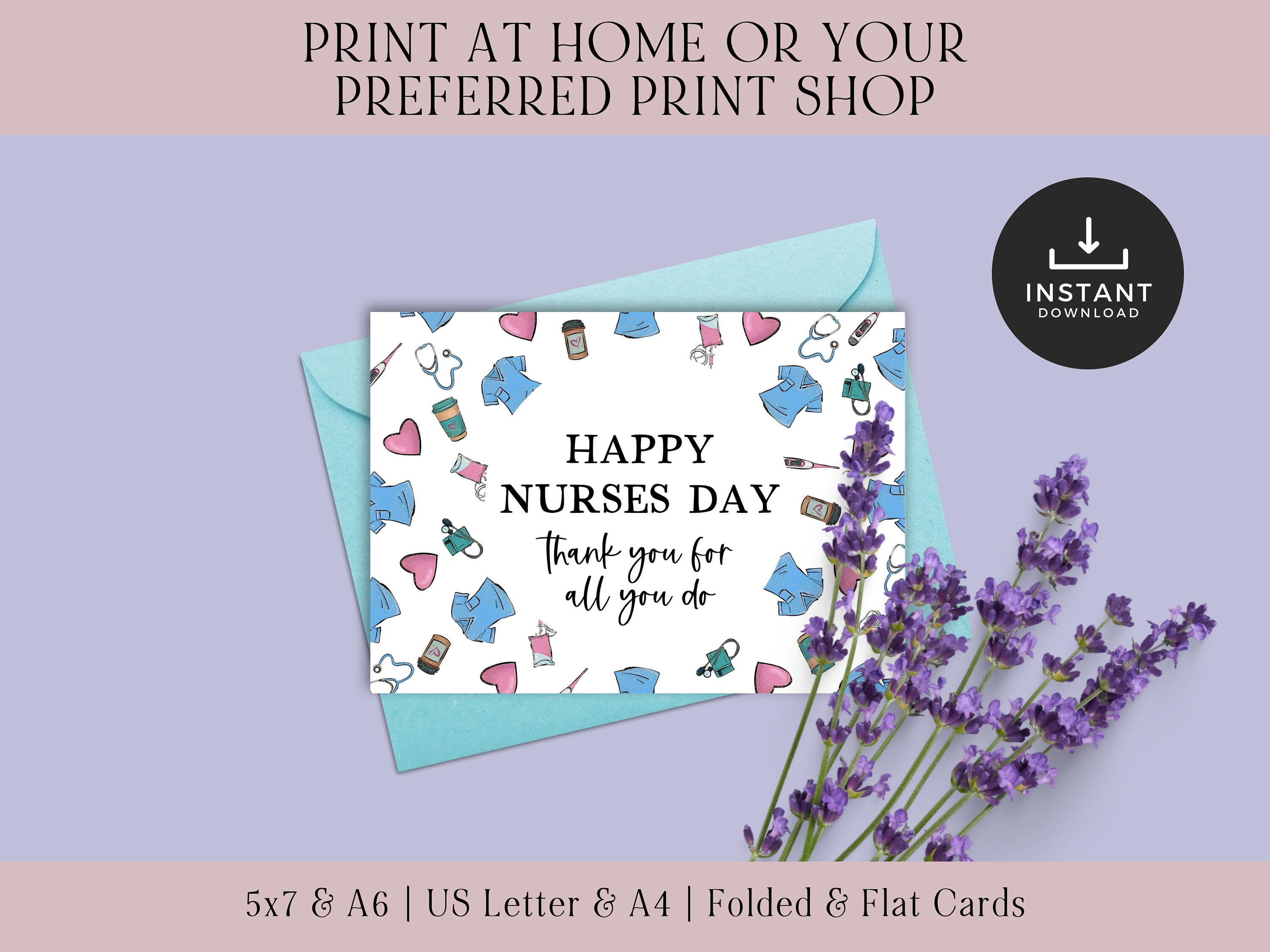Nurses Day Thank You Card | Thank You Cards for Nurses Week | Nurse ...