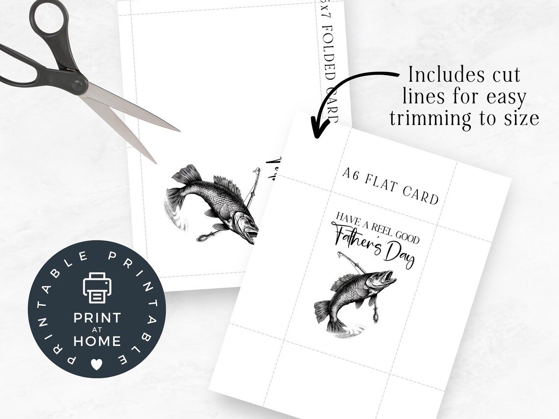 Printable Fishing Father's Day Card | Father's Day Card Printable ...