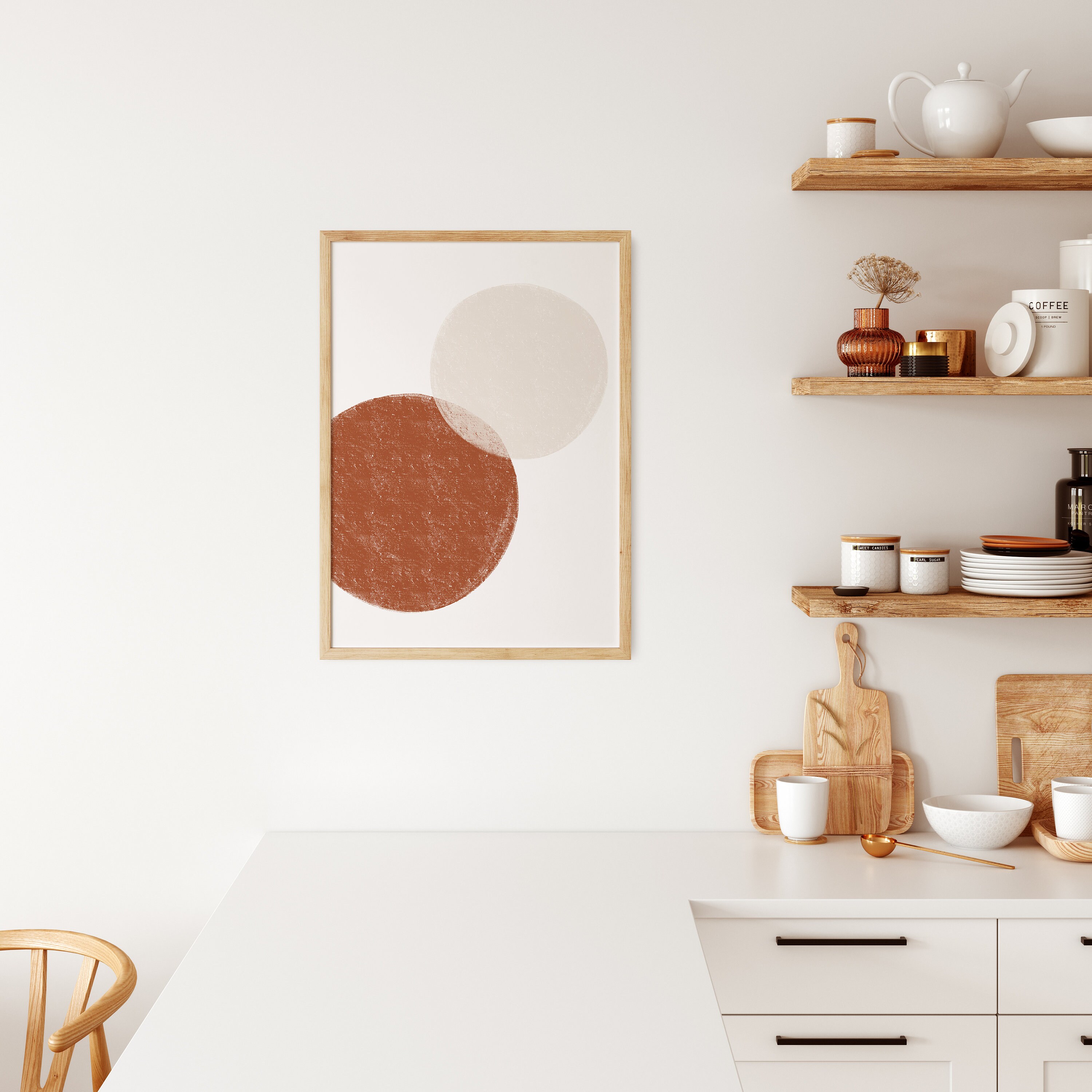 Set of 3 Earthy Printable Wall Art Minimalist Digital Art | Etsy