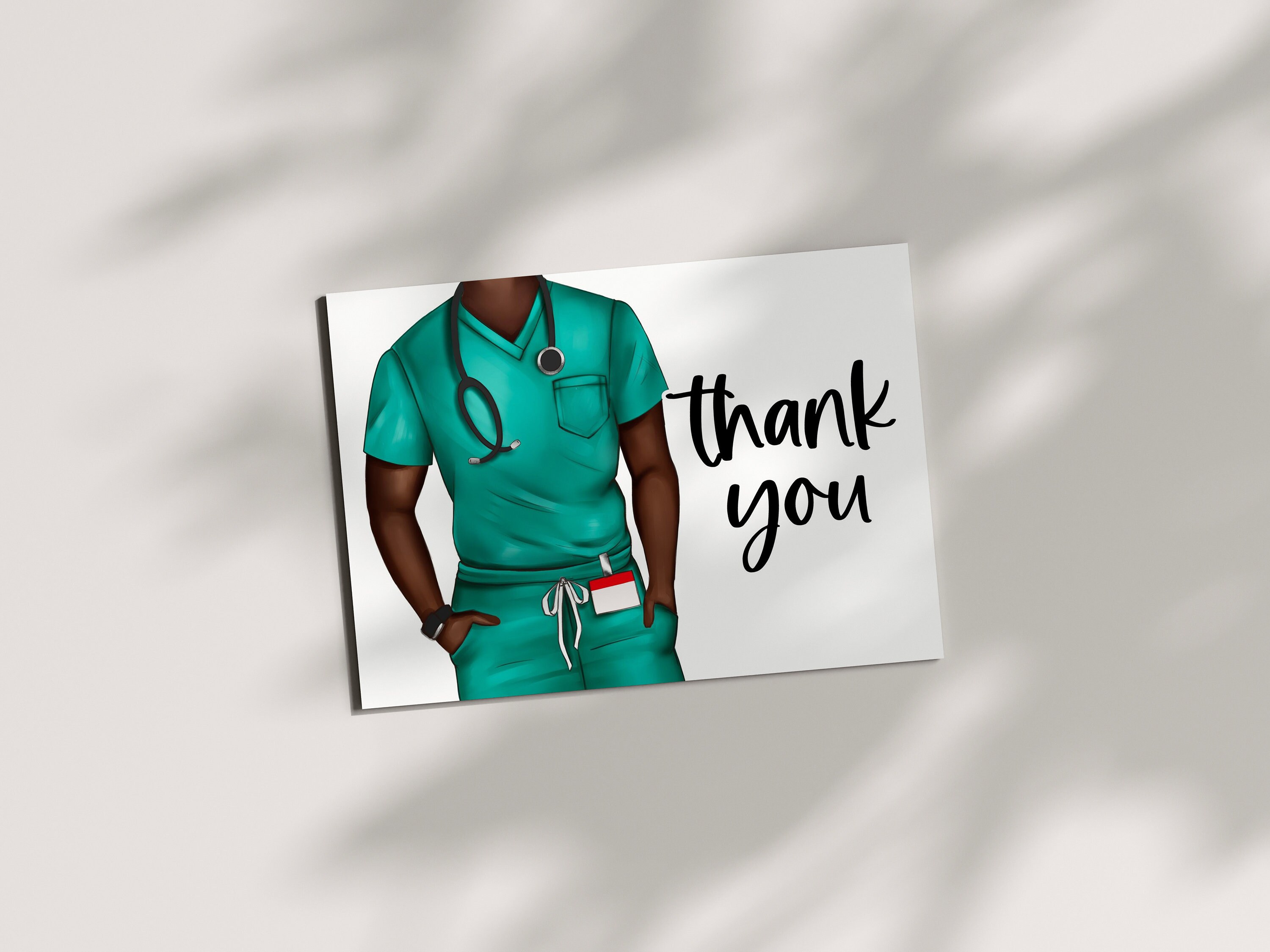 Male Nurse Thank You Cards Printable Bundle Nurse Week Thank You Cards ...