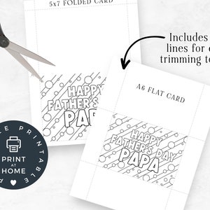 Father's Day Card for Papa | Printable Coloring Papa Card | Printable ...