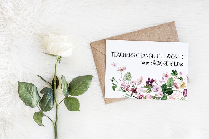 Floral Teachers Day Card | Printable Card for Teacher | Teachers ...