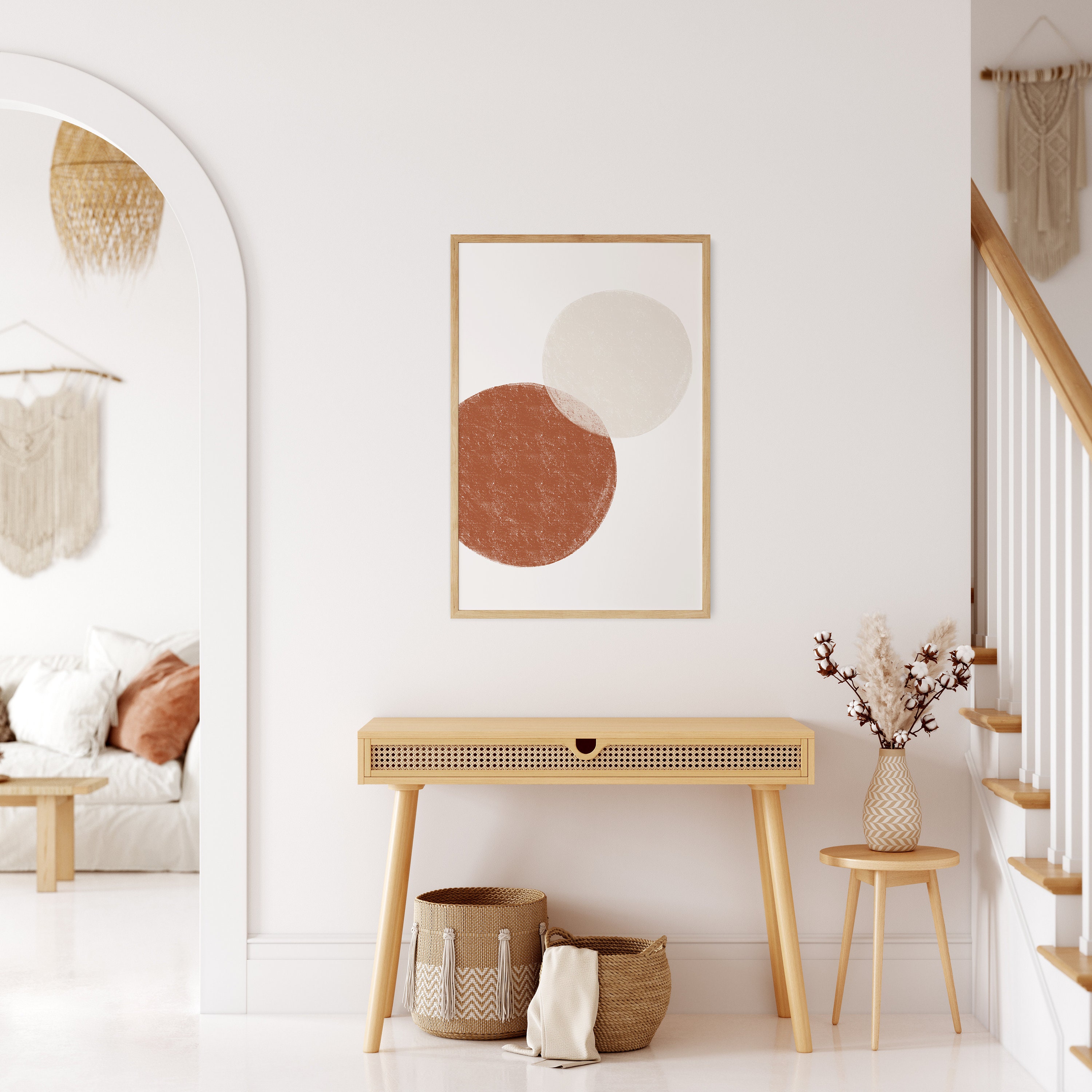 Set of 3 Earthy Printable Wall Art Minimalist Digital Art | Etsy