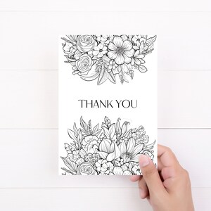 Printable Coloring Thank You Cards | Printable Thank You Cards to Color ...