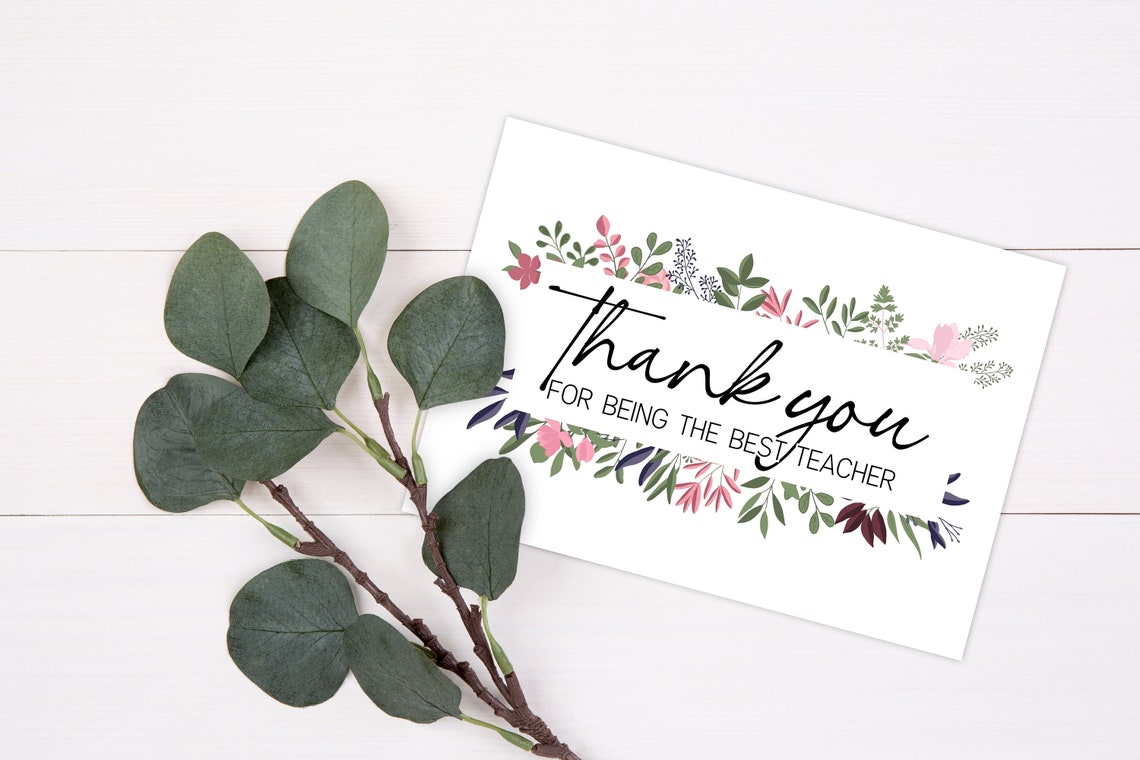 Teacher Appreciation Day Printable Cards Printable Gift for - Etsy