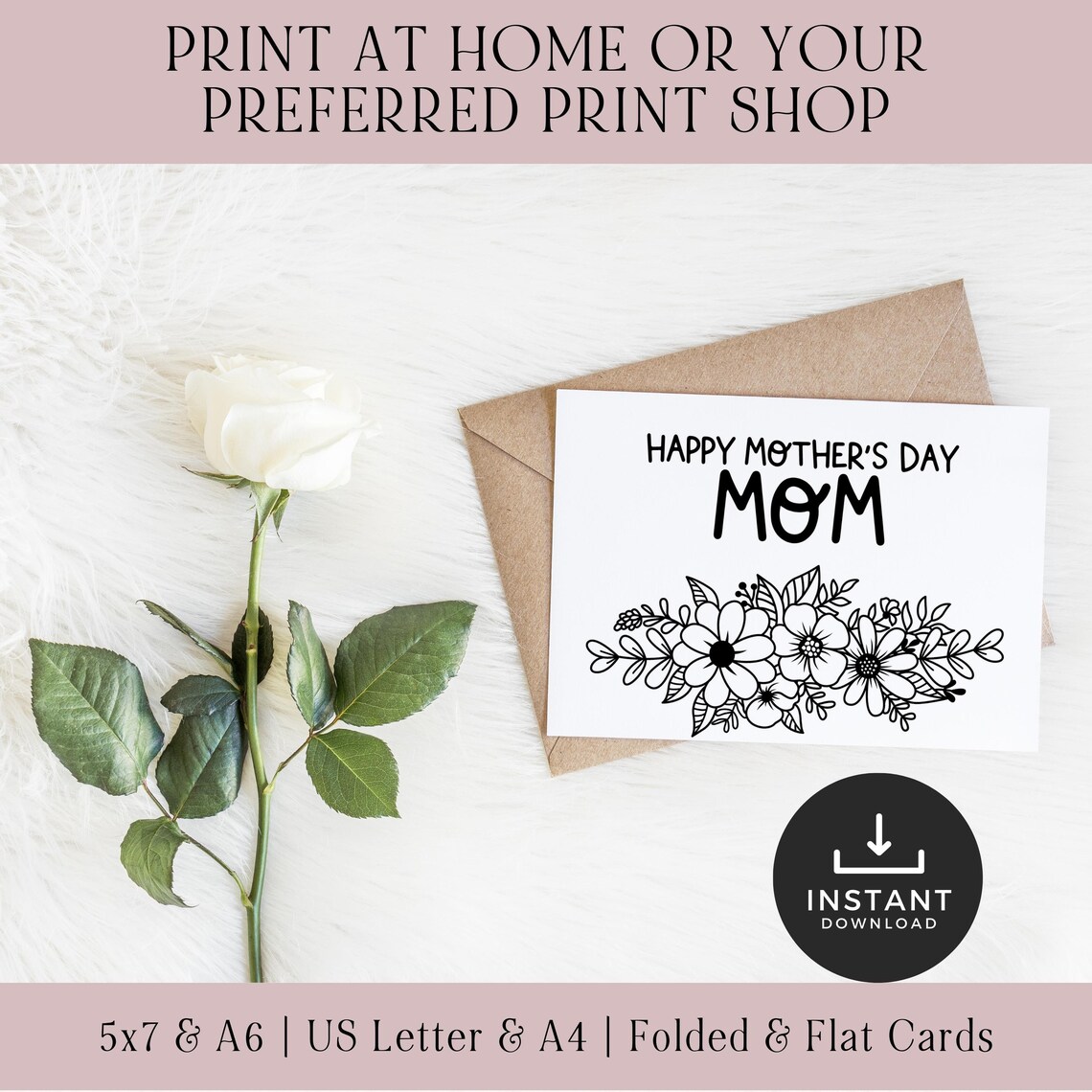 Printable Card for Mum | Printable Mothers Day Coloring Cards | Print ...