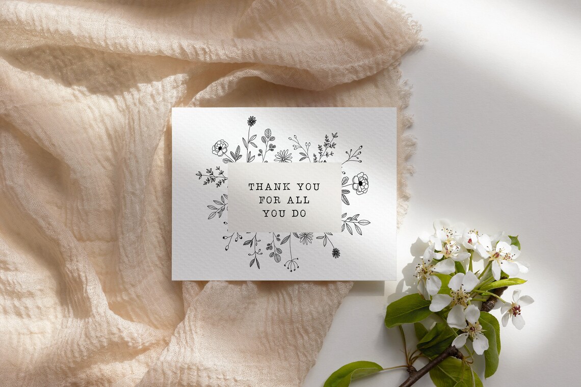 Digital Downloads Thank You Card | Printable Thank You Card PDF | Print ...