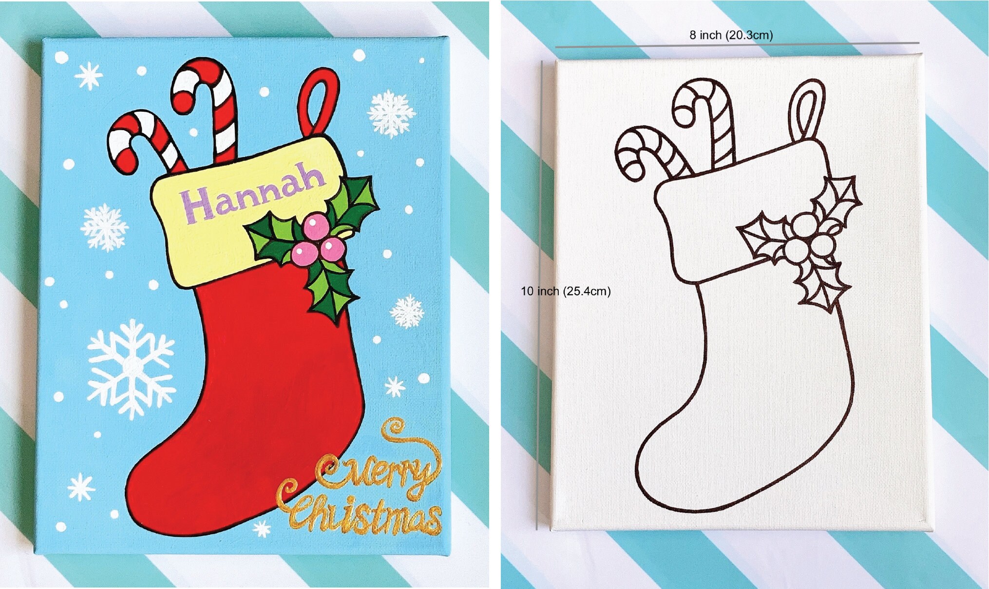 Kids Painting Kit Special Merry Christmas Stocking Acrylic Paint Kit ...