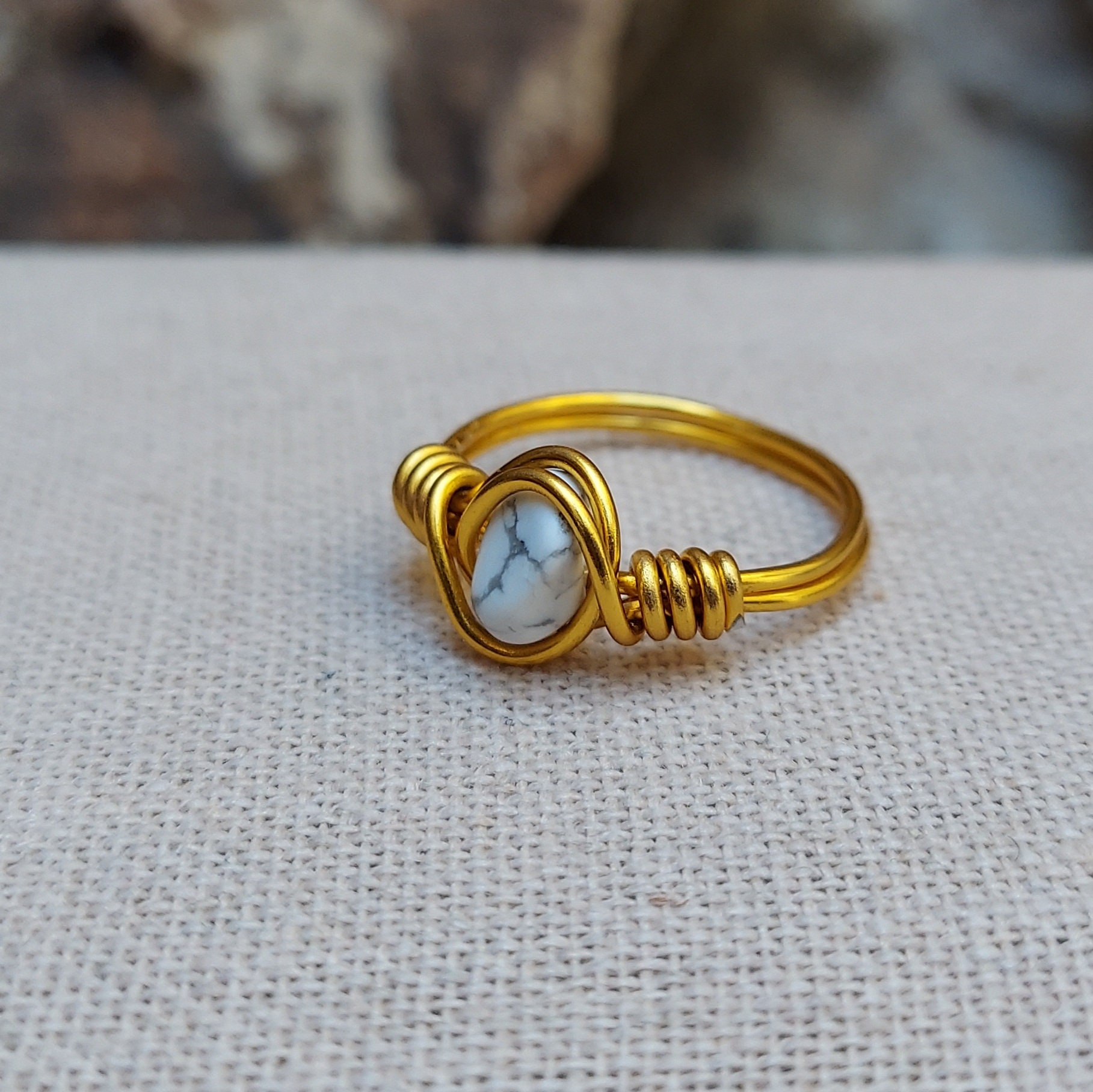 Handmade Marble Ring - Etsy