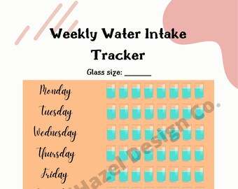 Water Challenge Chart - Etsy