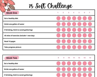 75 Easy Challenge - Etsy