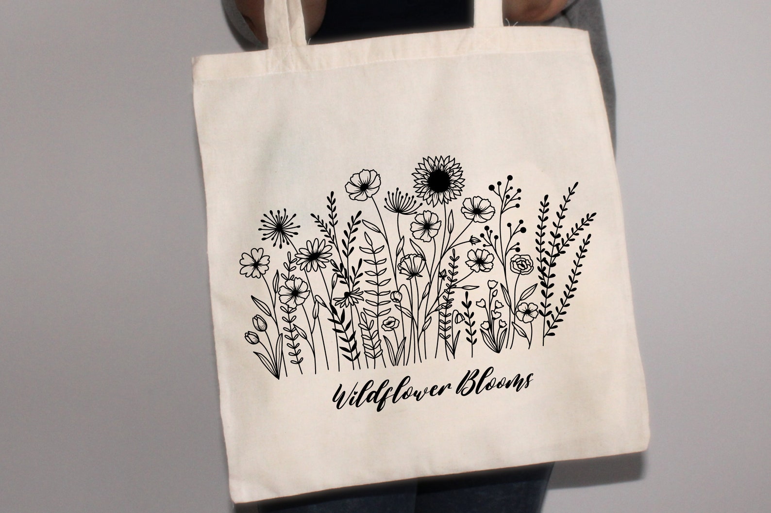 Wildflower Svg, Flower Meadow Svg, Flower Svg Files, Flower Line Art ...