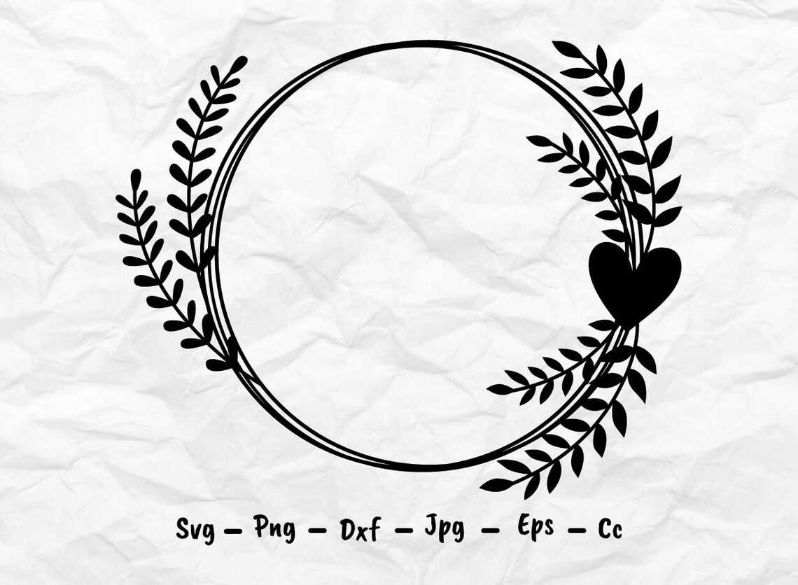 Cadre de fleur Svg Cadre de fleur ronde Svg de frontière de - Etsy France