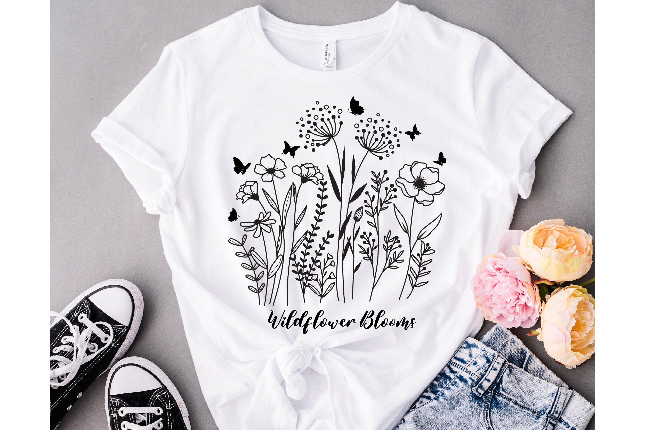 Wildflower Svg Files Flower Meadow Svg Flower Svg Flower - Etsy