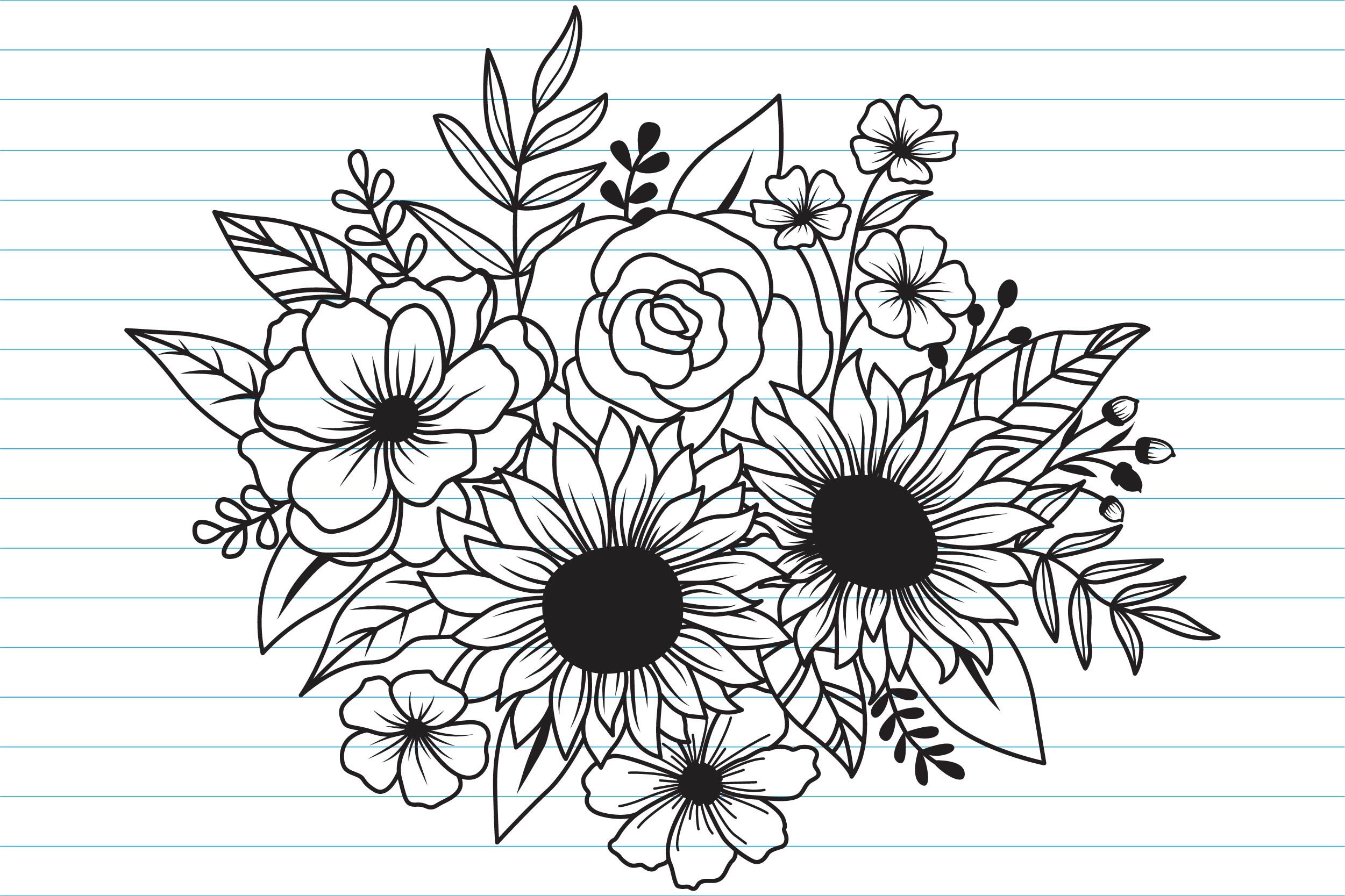 Flower Svg Bundle Flower Svg Flower Bouquet Svg Flower Svg - Etsy