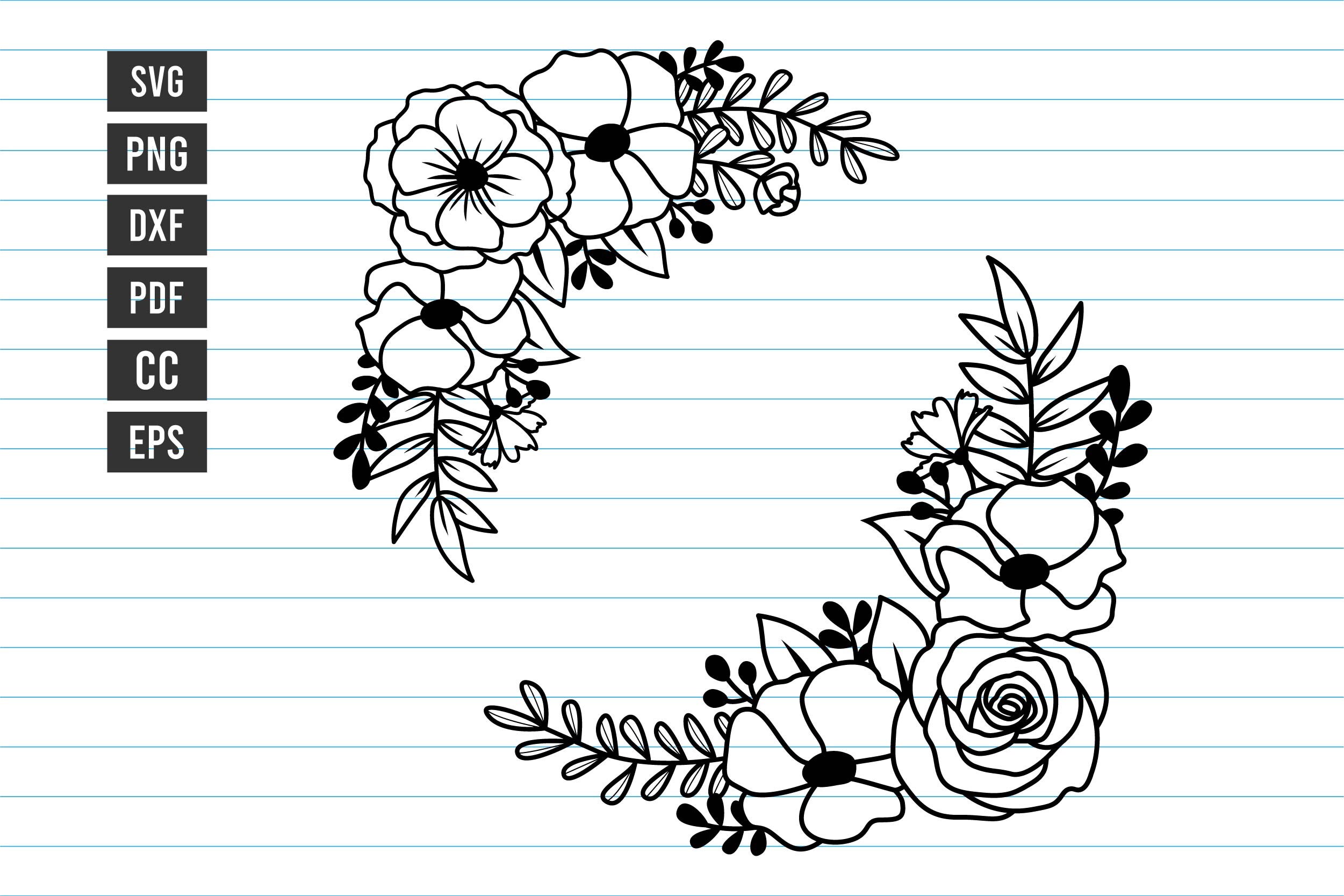 Flower Corner Svg Flower Svg Flower Border Svg Flower - Etsy