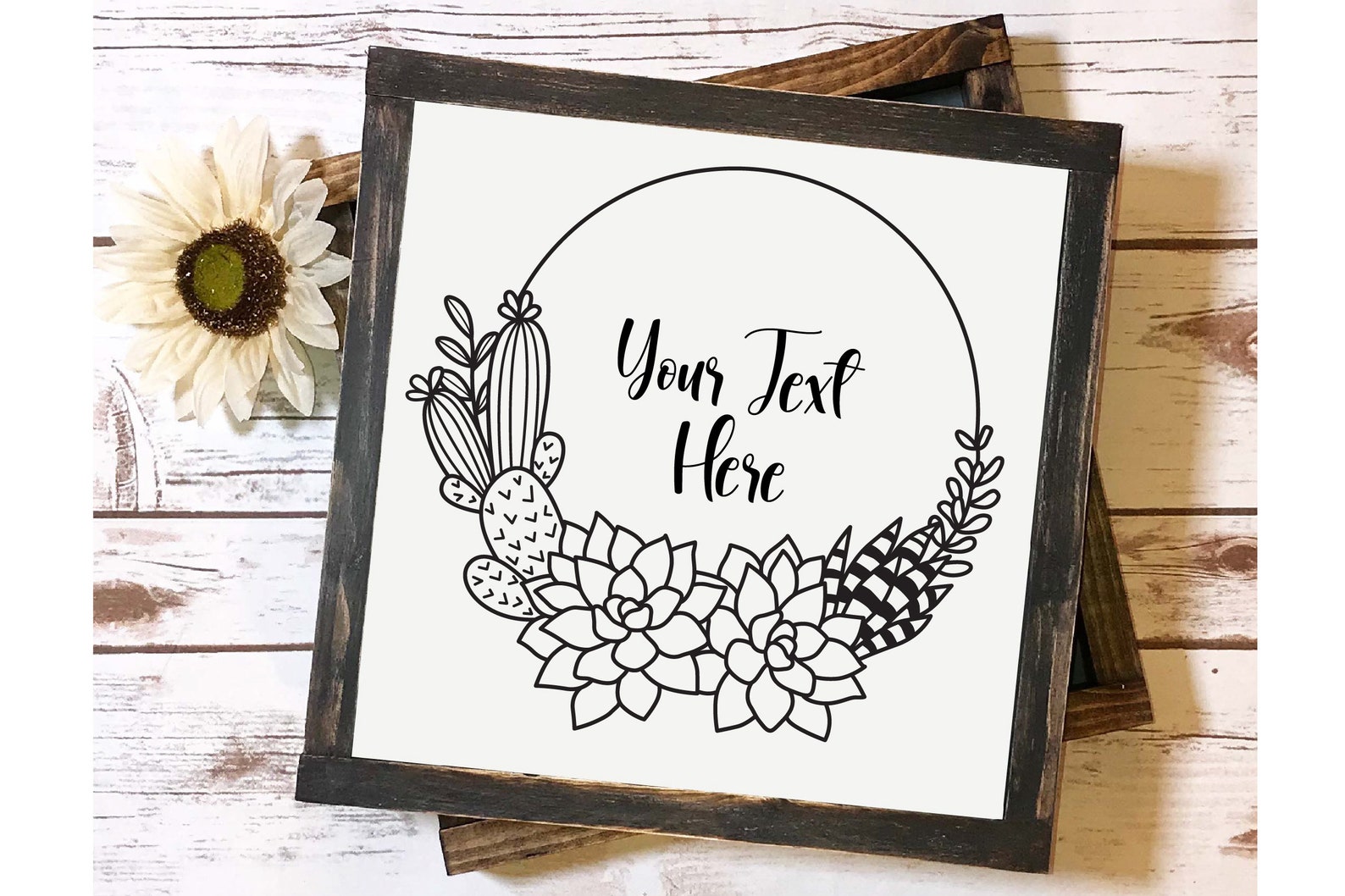Cactus Frame Svg, Cactus Svg Files, Cactus Wreath Svg, Succulent Svg ...