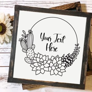Cactus Frame Svg, Cactus Svg Files, Cactus Wreath Svg, Succulent Svg ...