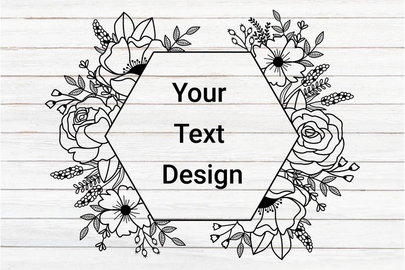Floral Svg Floral Frame Svg Floral Border Svg File Wedding | Etsy