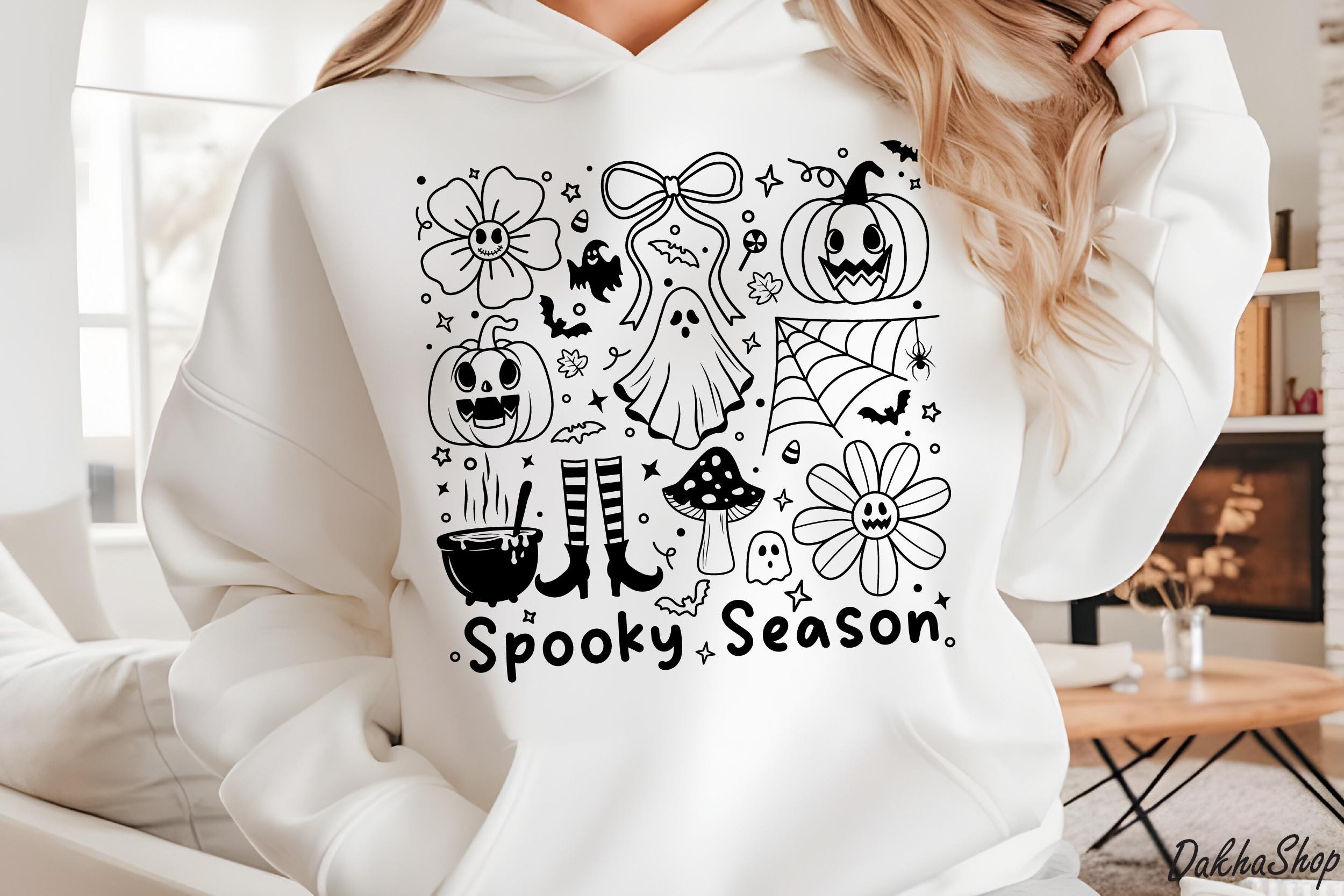 Spooky Halloween Flower SVG: Printable Halloween Designs (digital ...