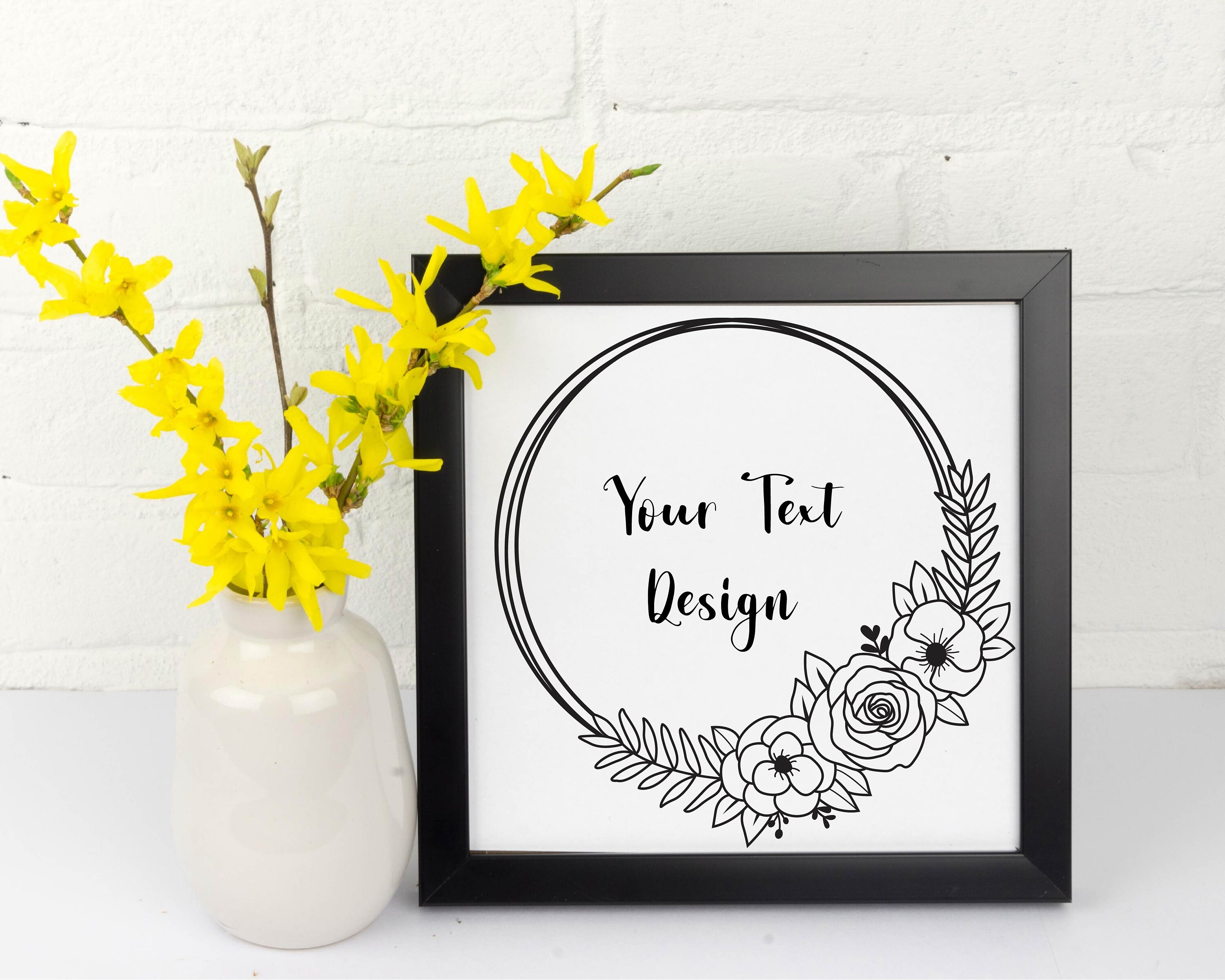 Flower Frame Svg Flower Cricle Svg Round Flower Frame - Etsy