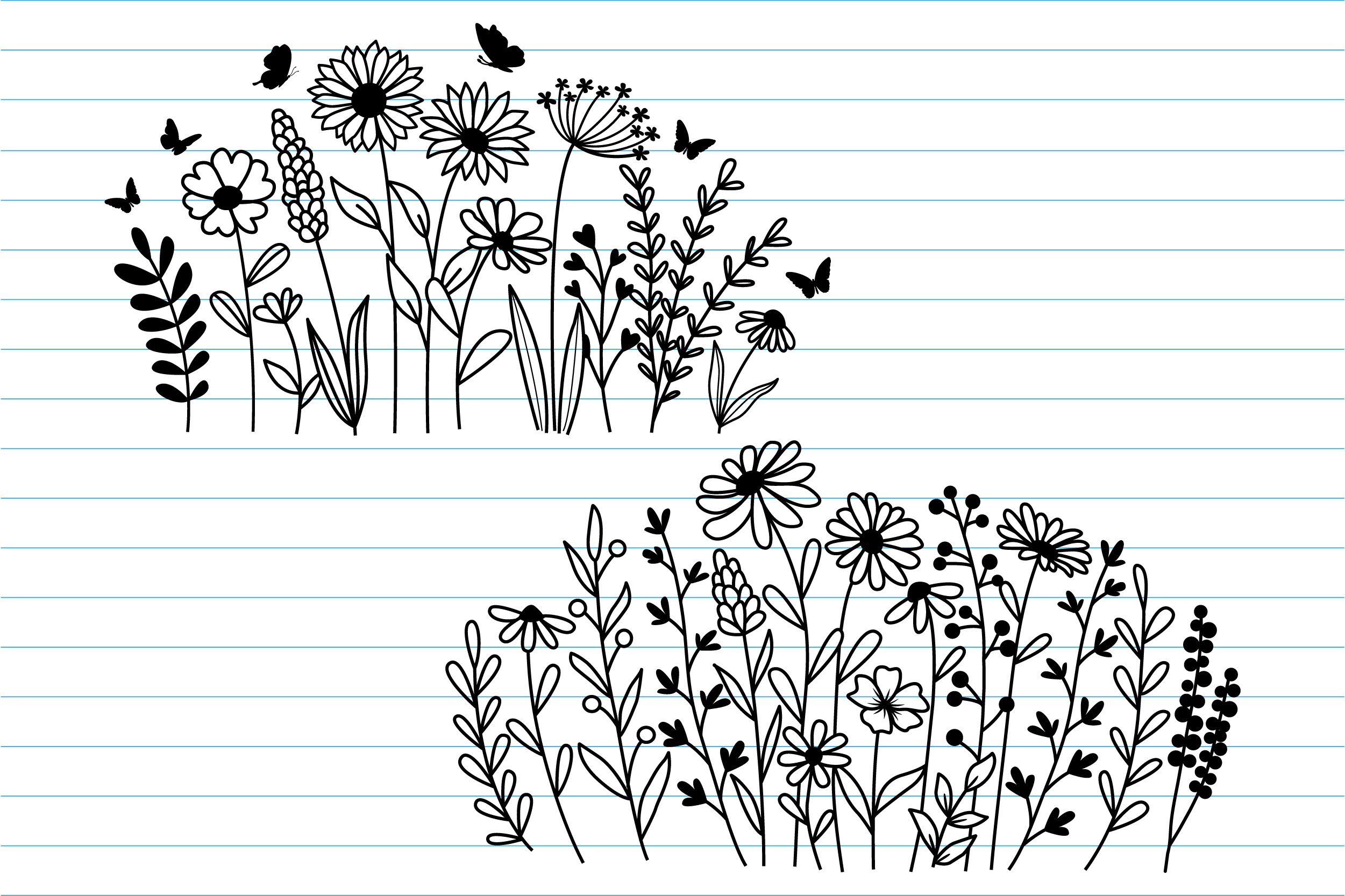 5 Wildflower Svg Bundle Wildflower Svg Files Flower Svg - Etsy UK