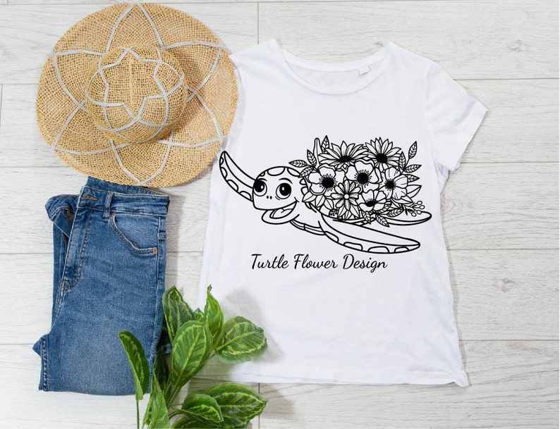 Turtle Flower Svg Flower Turtle Svg File Turtle Flower Svg - Etsy
