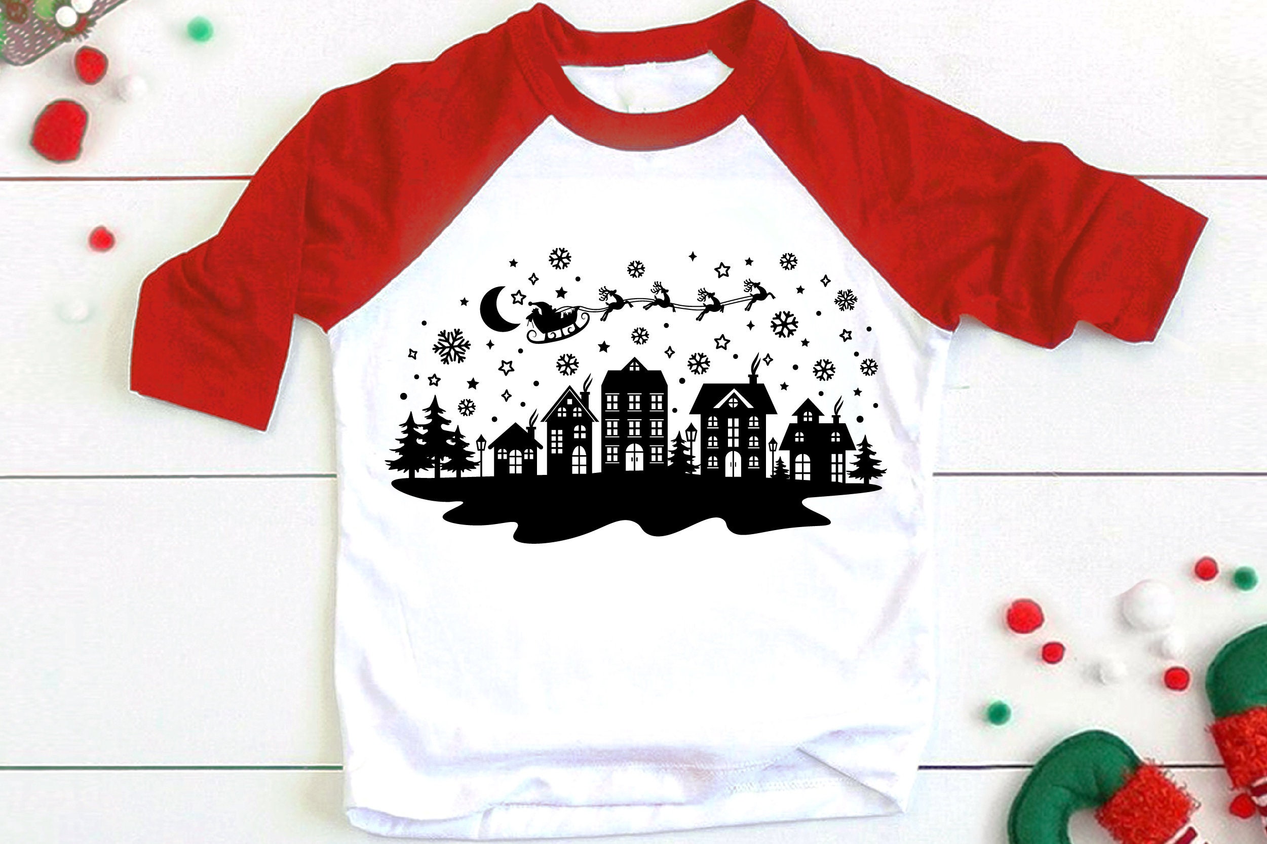 Christmas Svg Bundle Christmas Scene Svg Christmas Village - Etsy