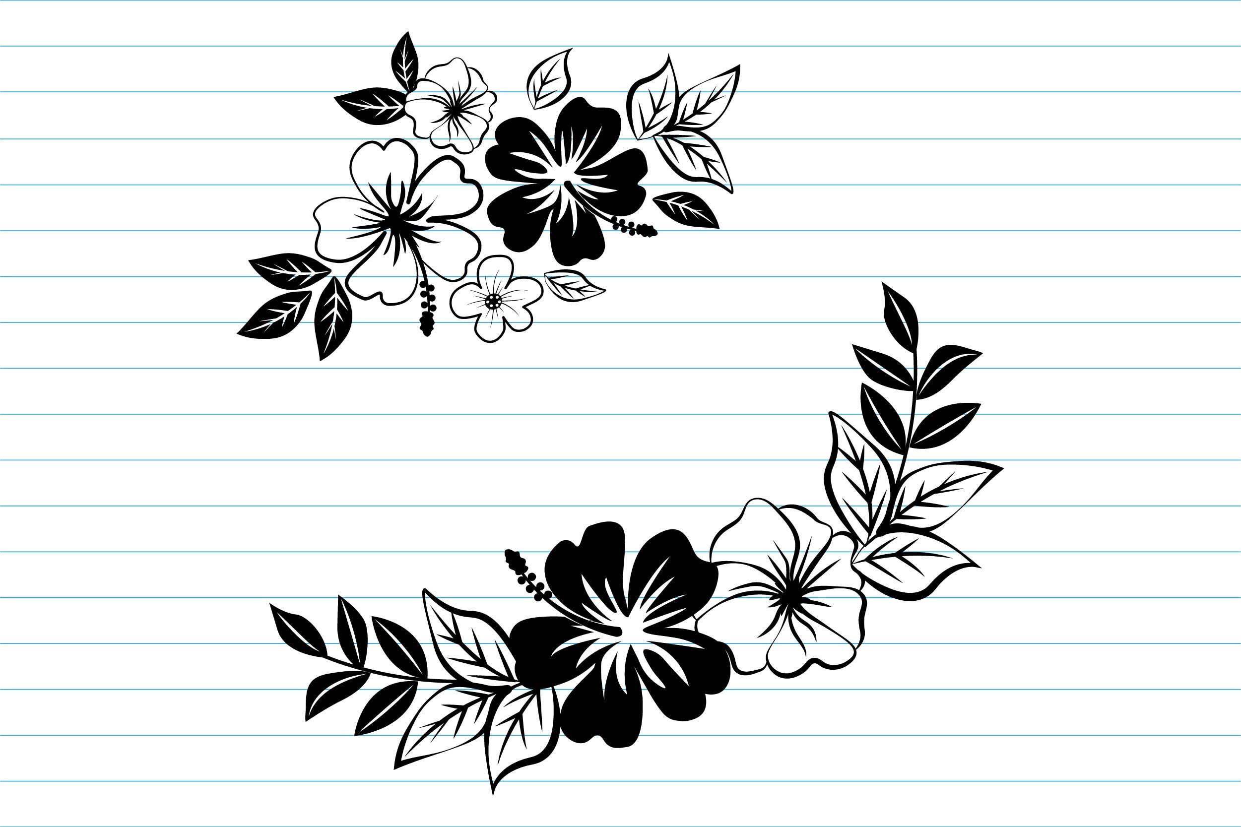 Flowers Svg, Flower Svg Files, Flower Bouquet Svg, Floral Svg, Hibiscus ...