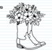 Cowboy Boots With Flower Svg Cowboy Boots Svg Floral Boots - Etsy