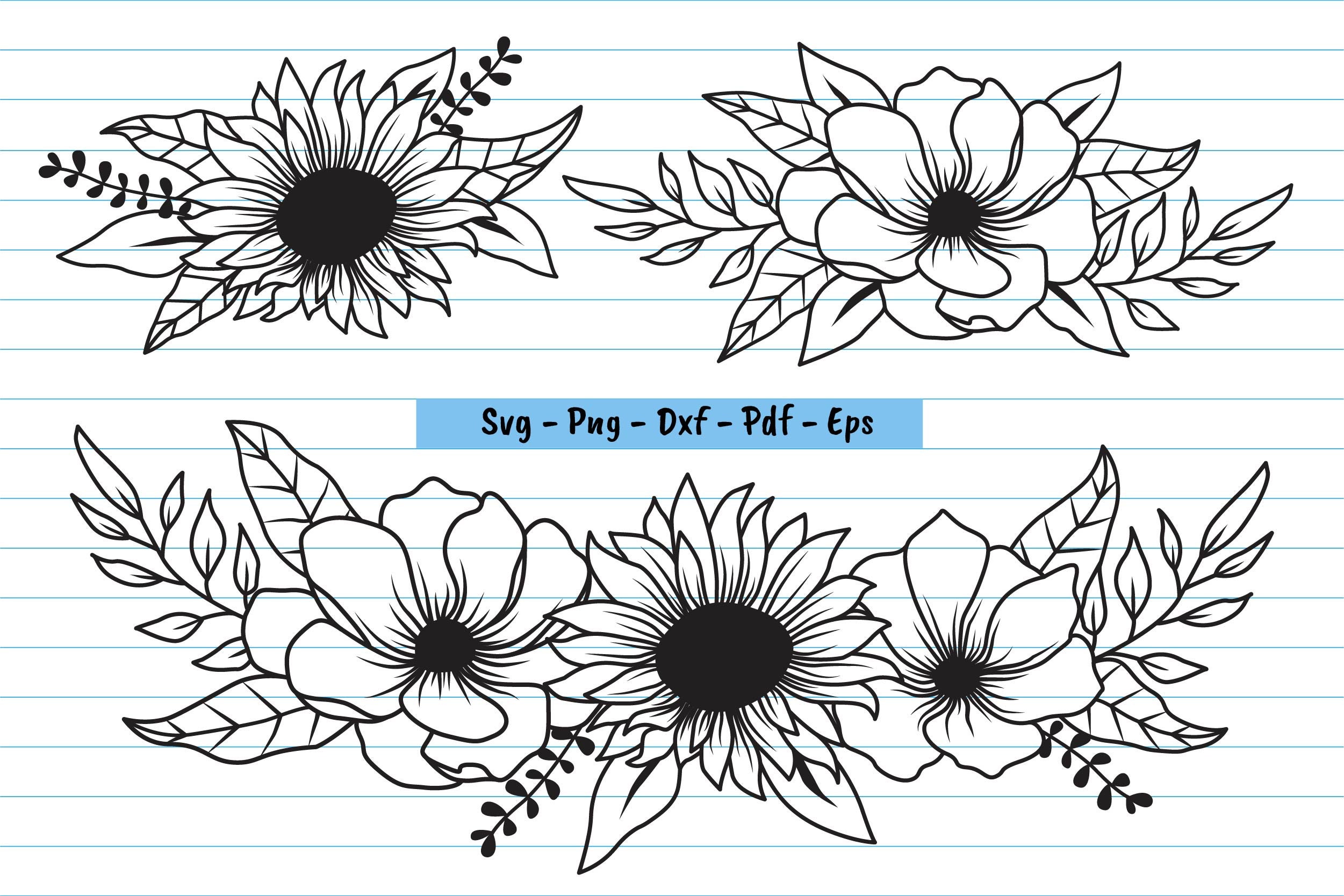 Flower Svg Flower Svg Bundle Flower Bouquet Svg Flower Svg - Etsy