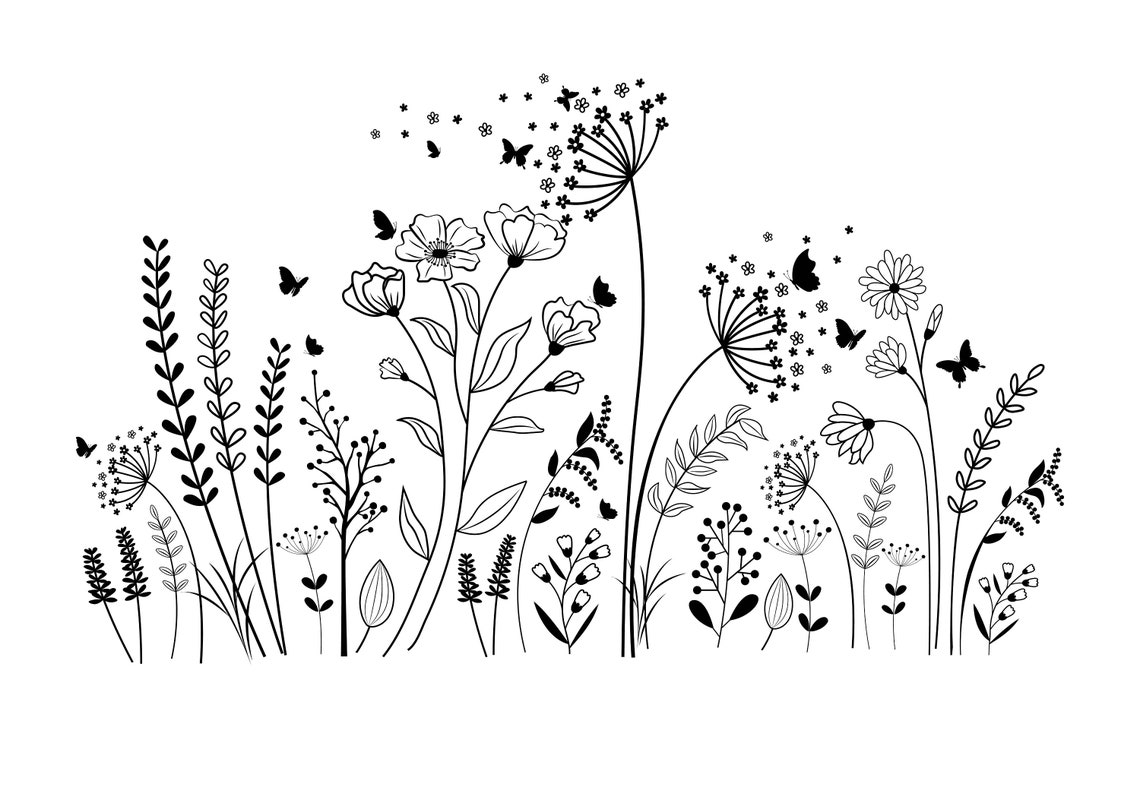 Wild Flower Svg Flower Decoration Svg Flower Svg Flower Cut - Etsy