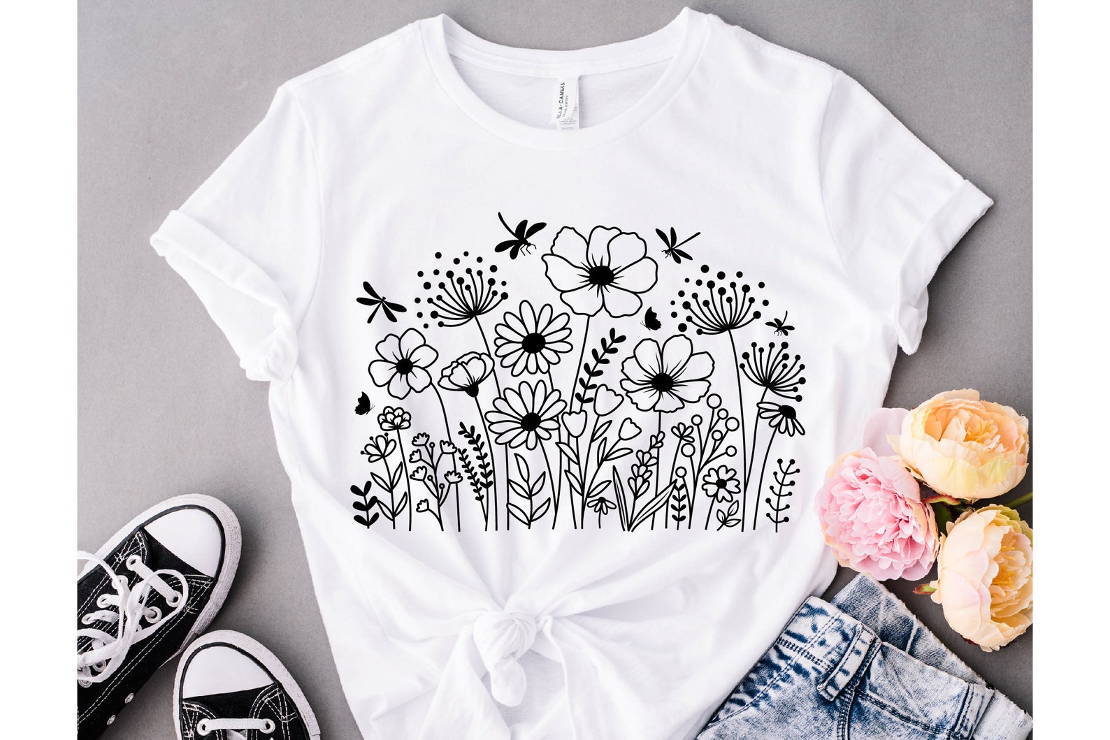 5 Wildflower Svg Bundle, Wildflower Svg Files, Flower Svg, Flower ...