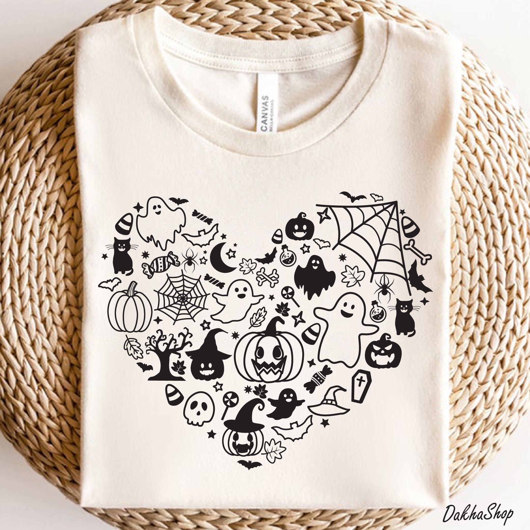 Halloween Svg, Halloween Heart Svg, Halloween Shirt Svg, Spooky Season ...