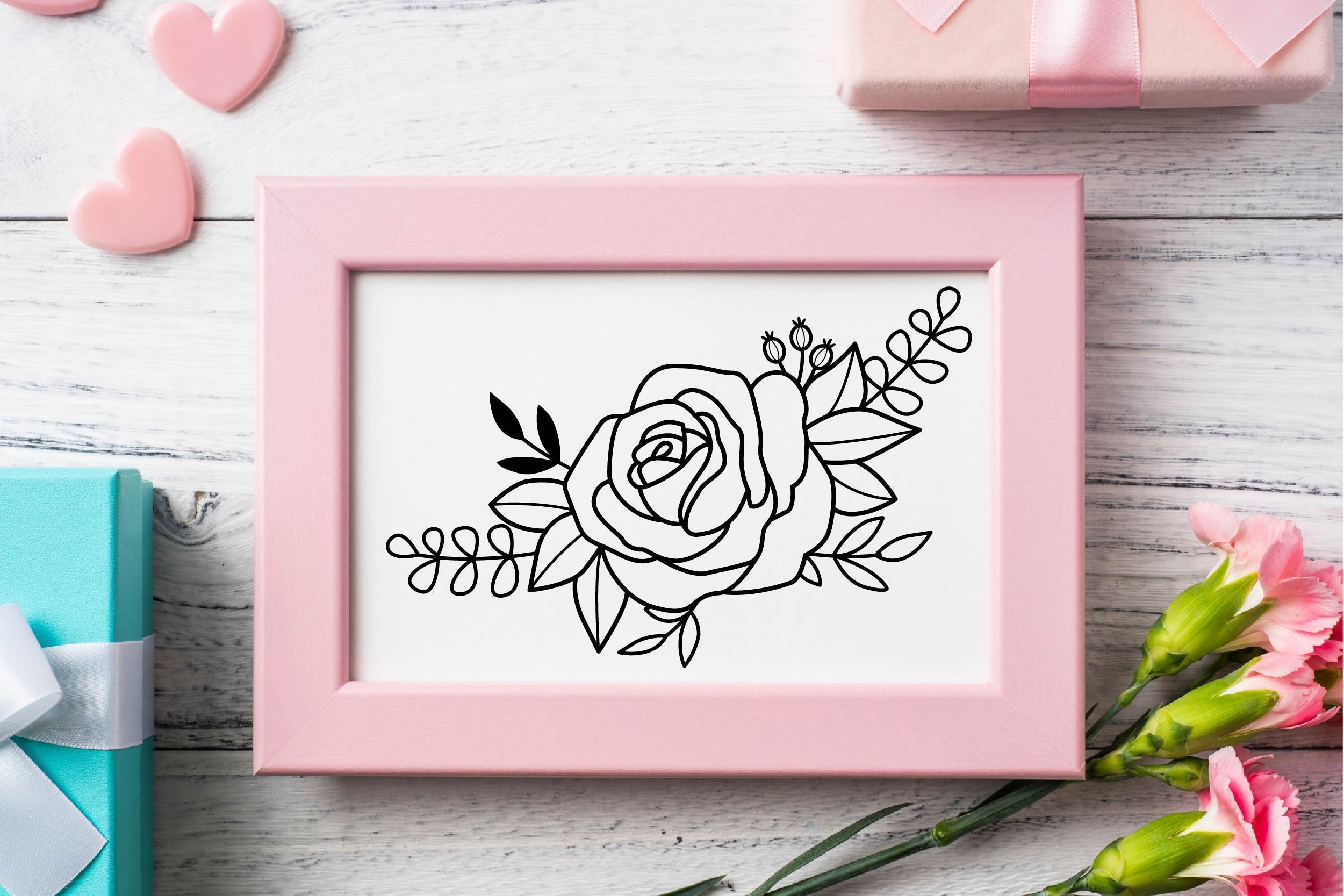 Flower Svg Flower Bouquet Svg Floral Svg File Flower Cut - Etsy